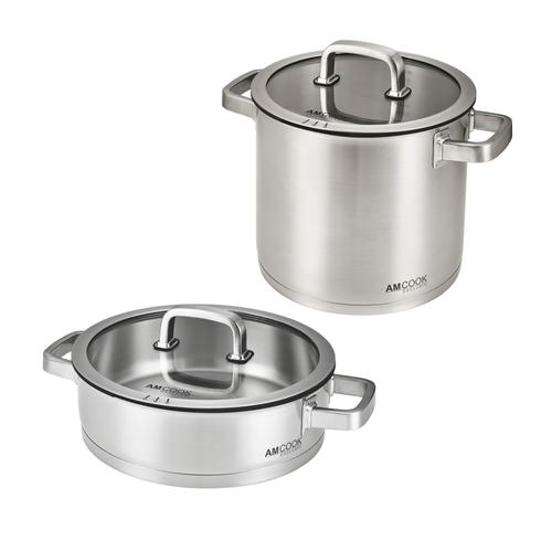 Nüßing - AM COOK Topfset SENNA S4+ bestehend aus: 1 x Topf ⌀ 24 x 20cm ...