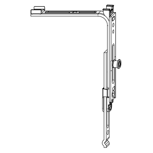 Nüßing - Maco Eckumlenkung MM senkrecht verlängerbar mit 1 i.S. FFH 750-2450mm Silber Nr. 222209