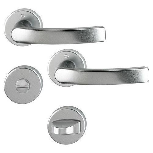 Nüßing - Hoppe Drückergarnitur, mit Rosetten, rund, DIN Links-Rechts ...